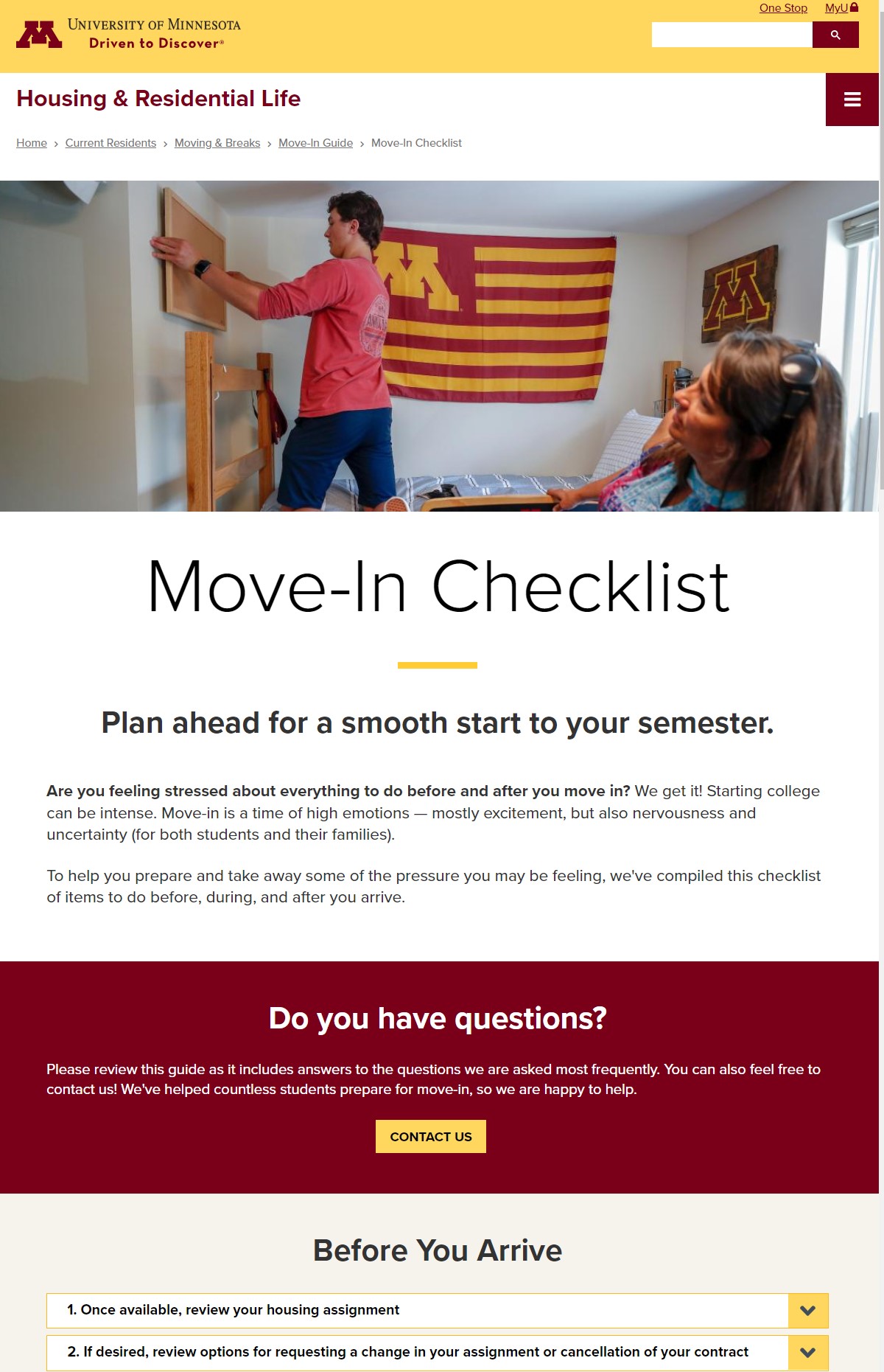 HRL Move-In Guide and Checklist – Sandra Boone